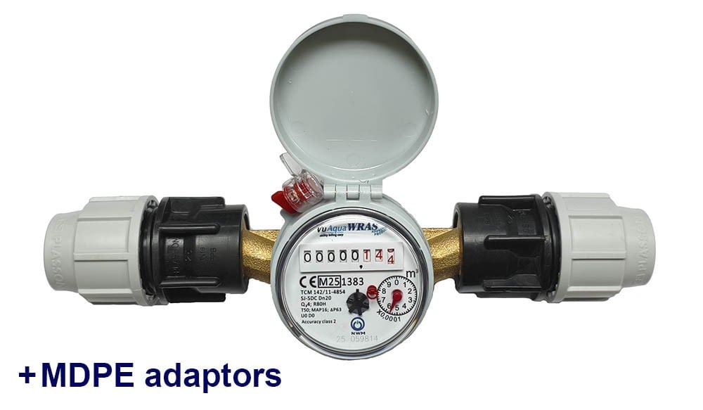 Single-jet Cold Water Flow Meter 3/4" BSP :: Nuts, Tails, washers ...
